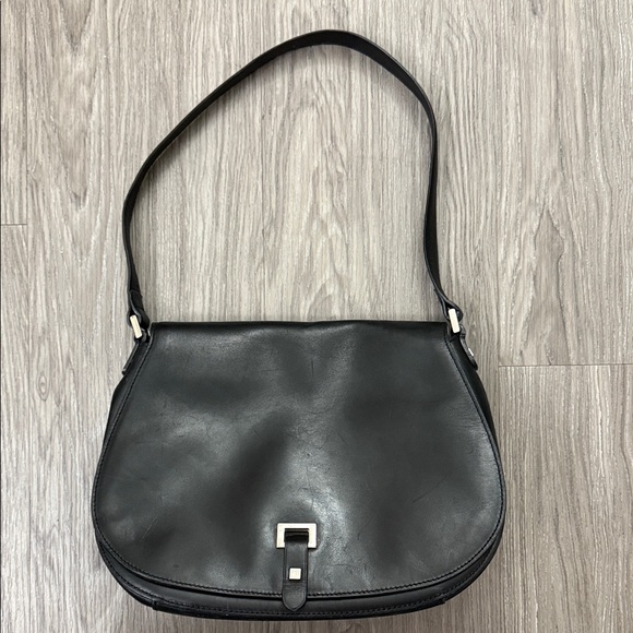 Ann Taylor | Bags | Ann Taylor Elegant Black Leather Shoulder Bag ...
